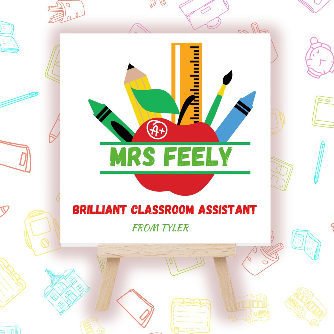 Thank You Classroom Assistant/teaching Assistant/ Teacher - Etsy