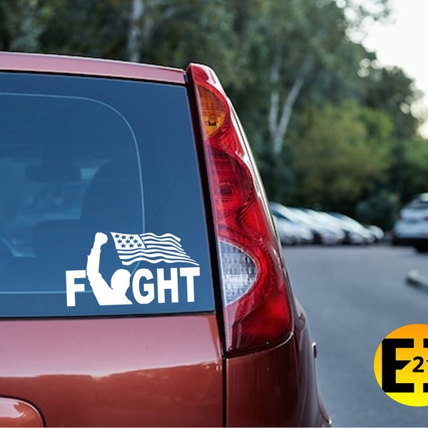 Trump Fight Car Decal - Etsy