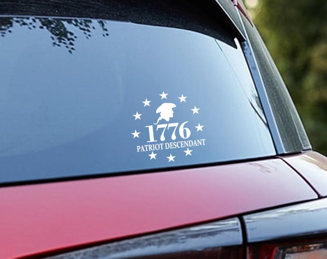 1776 Patriot Descendant Car Decal - Etsy