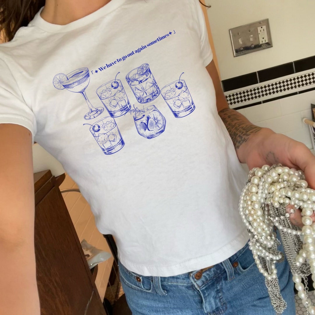 Martini Vintage Baby Tee Cocktails T-shirt Cosmopolitan Coquette Baby ...