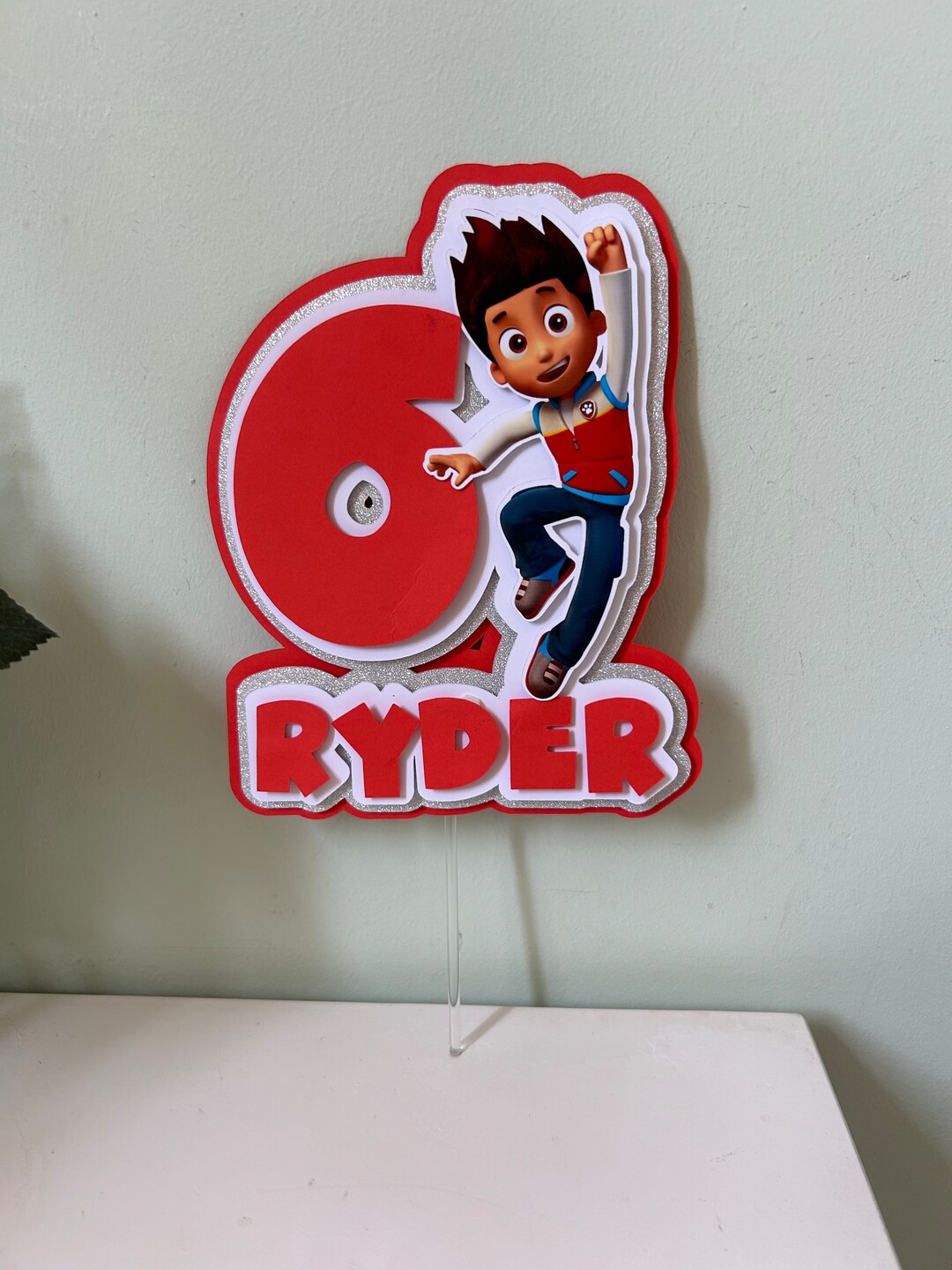 Paw Patrol Ryder Inspired Red Cake Topper , All Characters Available ...
