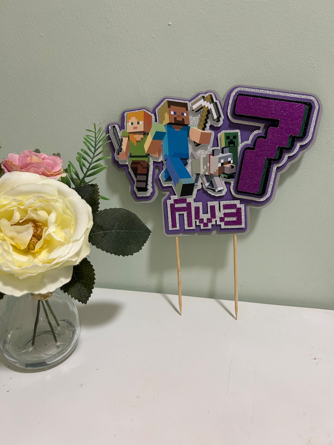 Fantastic Minecraft Cake Topper - Any Age , Any Colours , Any Theme ...