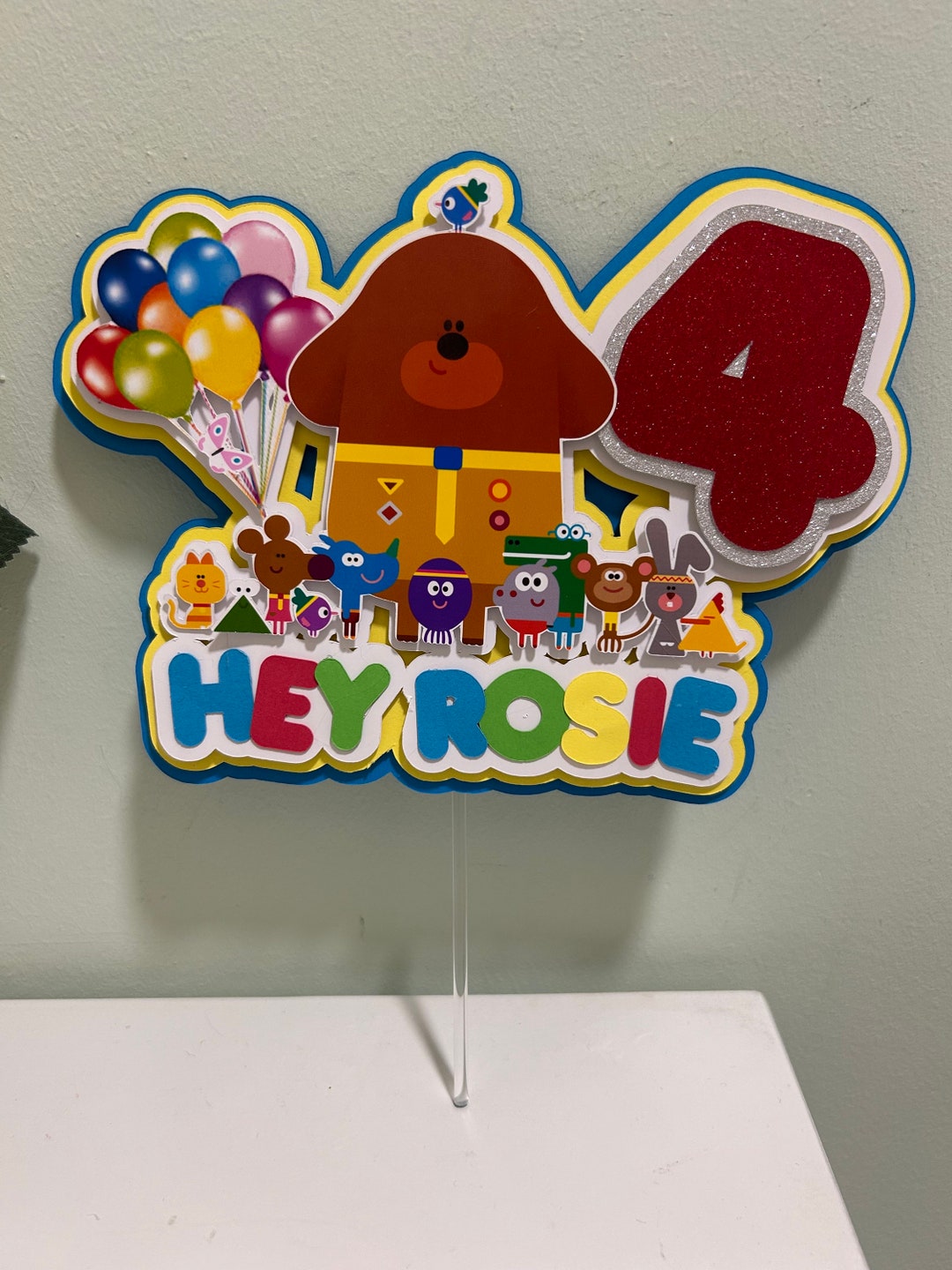 Hey Duggee Cake Topper - Any Age , Any Colours , Any Size, Any Theme ...