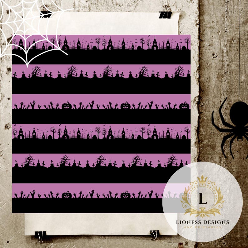 20 Seamless Halloween Themed Digital Papers, Seamless Commercial Use ...