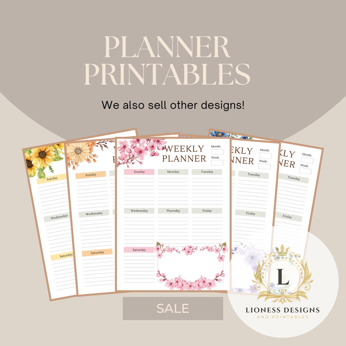 Cherry Blossom Weekly Planner Printable - Etsy
