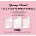 Cherry Blossom Full Yearly Planner Printable - Etsy