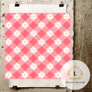 Pink Daisy Seamless Digital Paper Pattern - Daisy Floral Pattern for ...