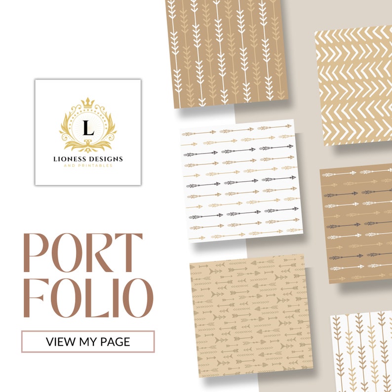 Arrow Digital Paper: Neutral Pattern Scrapbooking (digital Download) - Etsy