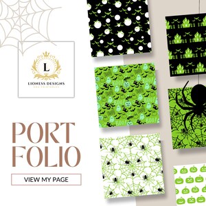20 Seamless Halloween Themed Digital Papers, Seamless Commercial Use ...
