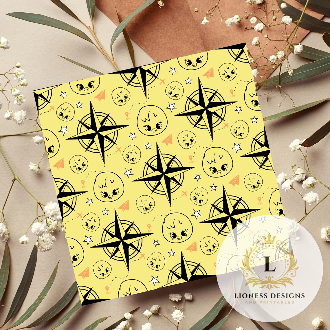 Skzoo Digital Paper: Straykids Compass Kpop Seamless Design (digital ...