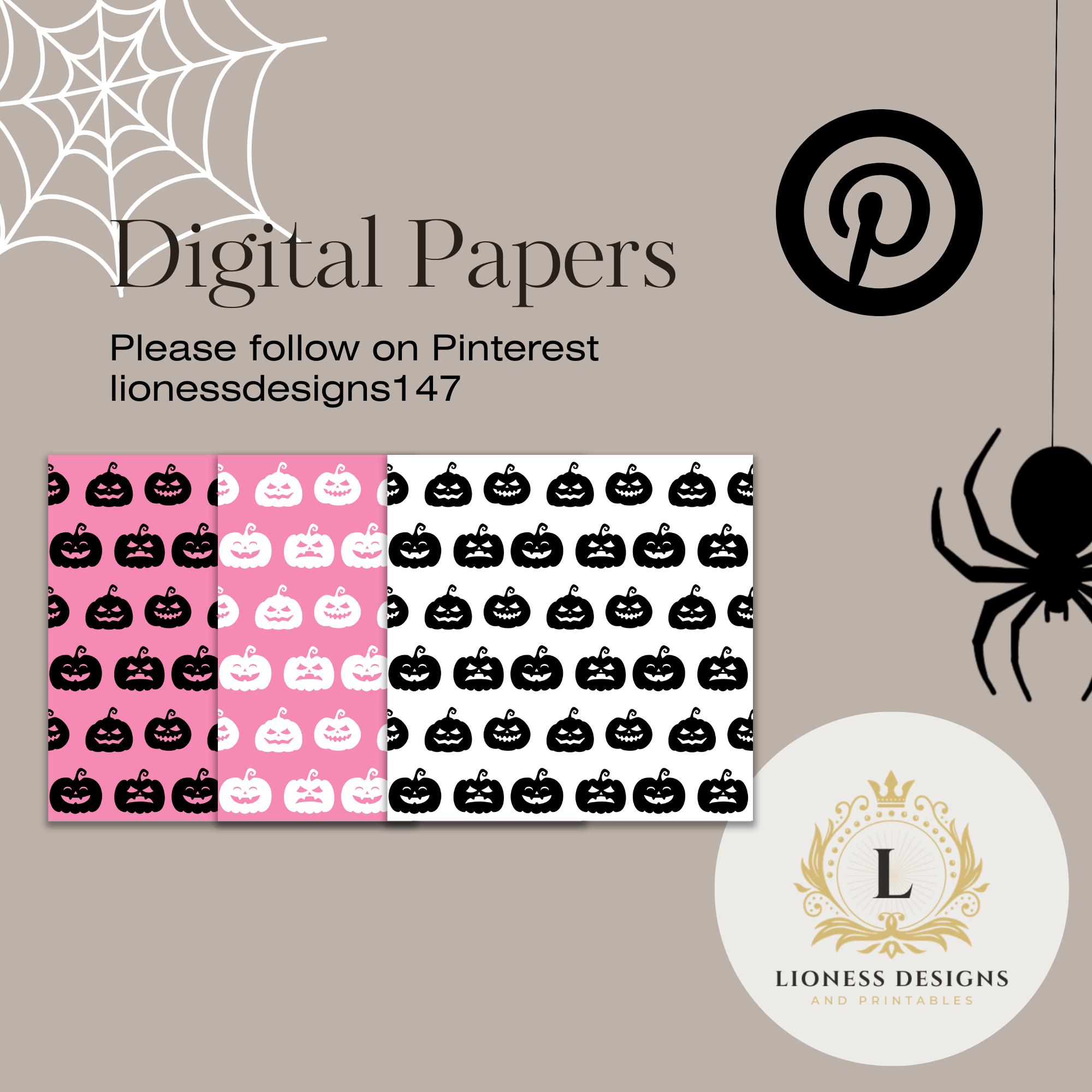 20 Seamless Halloween Themed Digital Papers, Seamless Commercial Use ...