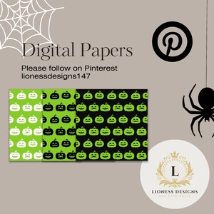 20 Seamless Halloween Themed Digital Papers, Seamless Commercial Use ...