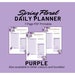 Purple Flower Daily Planner Printable - Etsy