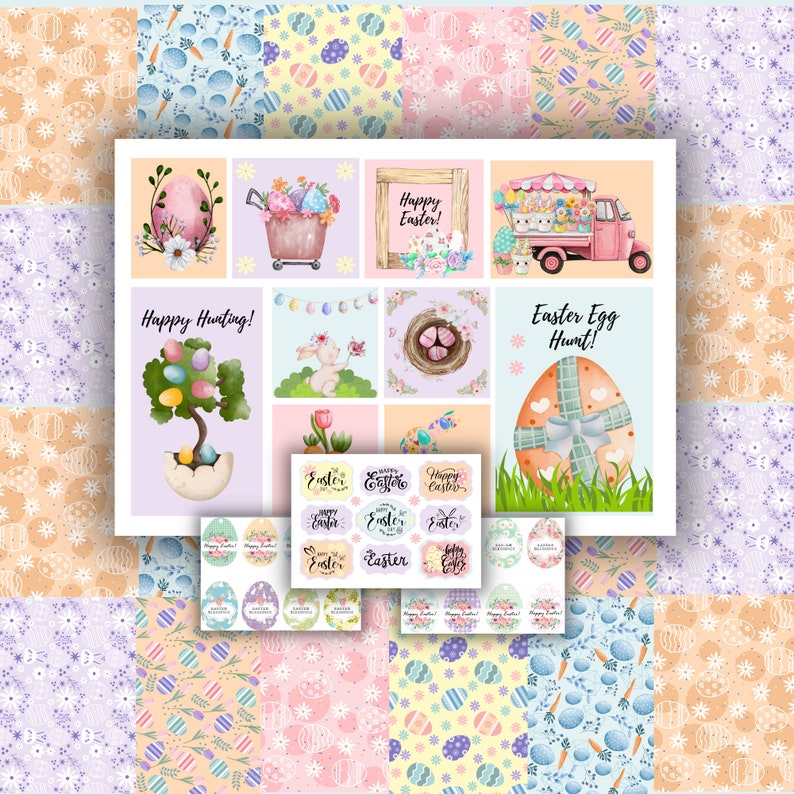 Easter Journal Stickers - Pastel - Etsy