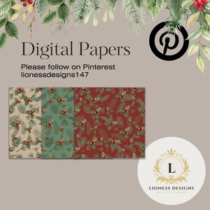 Christmas Digital Paper: Seamless Holiday Patterns (PNG & JPG) - Etsy