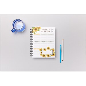 Sunflower Full Yearly Planner Printable - Etsy