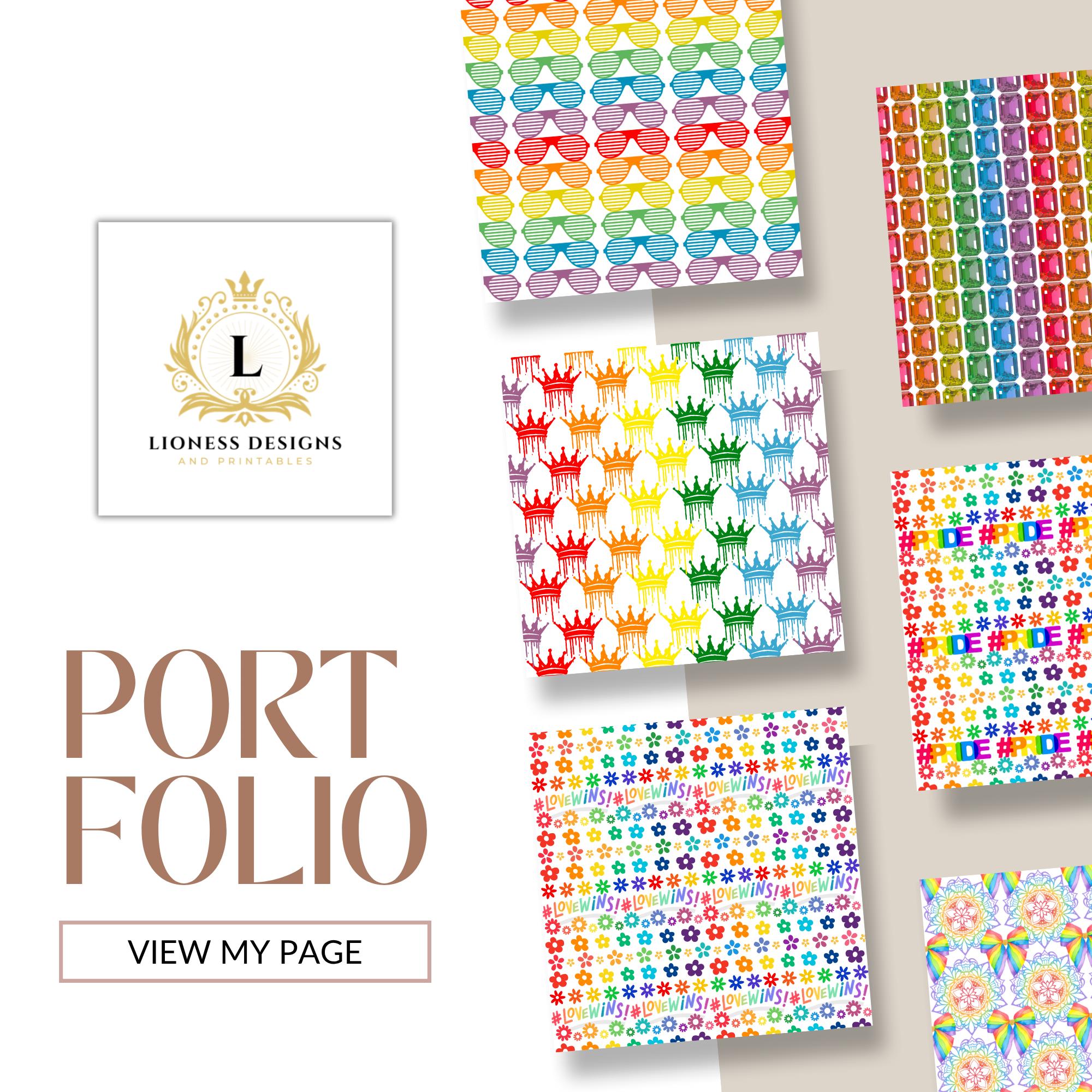 Pride Month Seamless Digital Paper Pattern - Rainbow Colored LGBTQ+ ...