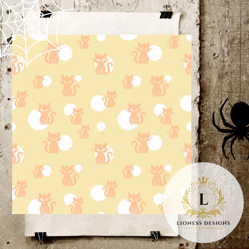 20 Seamless Halloween Themed Digital Papers, Seamless Commercial Use ...