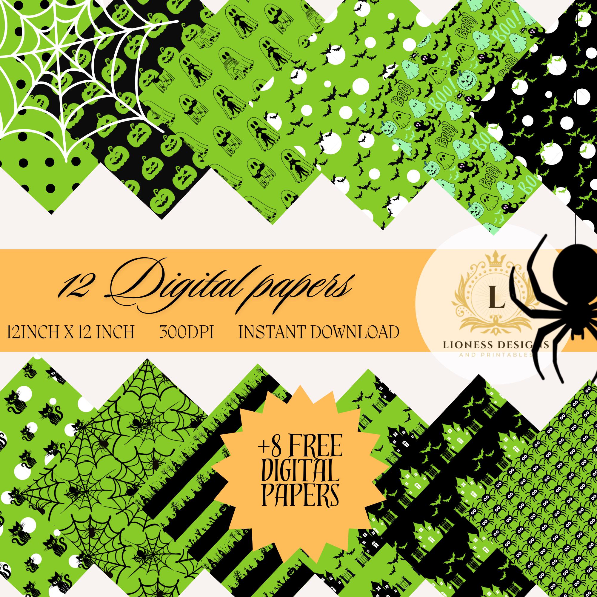20 Seamless Halloween Themed Digital Papers, Seamless Commercial Use ...