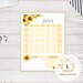 Sunflower Full Yearly Planner Printable - Etsy