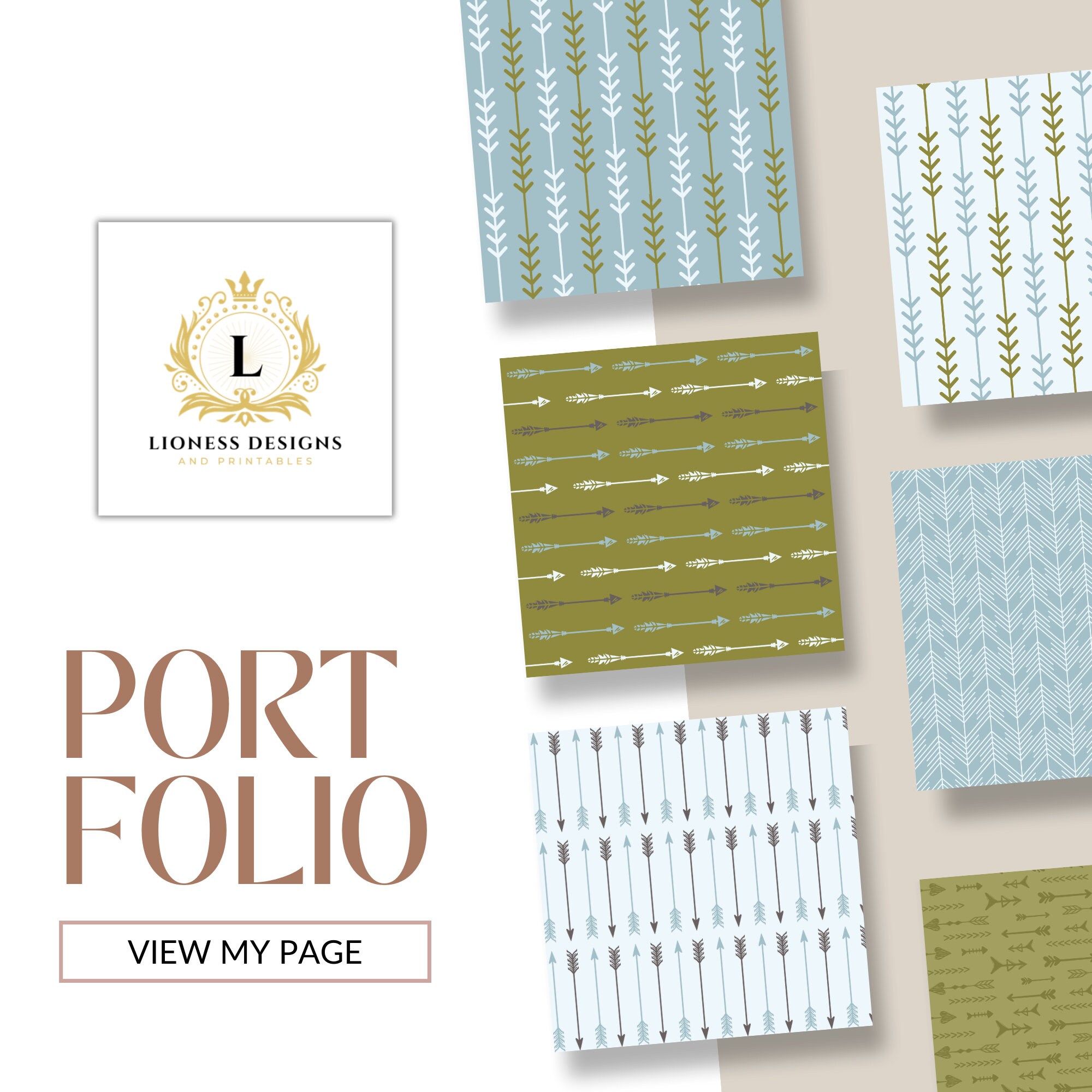 Arrow Digital Paper: Green & Blue Pattern (12x12 Inch, 300DPI) - Etsy