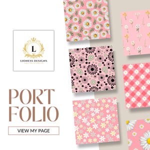 Pink Daisy Seamless Digital Paper Pattern - Daisy Floral Pattern for ...