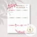 Cherry Blossom Weekly Planner Printable - Etsy