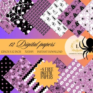 20 Seamless Halloween Themed Digital Papers, Seamless Commercial Use ...