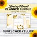 Sunflower Full Yearly Planner Printable - Etsy