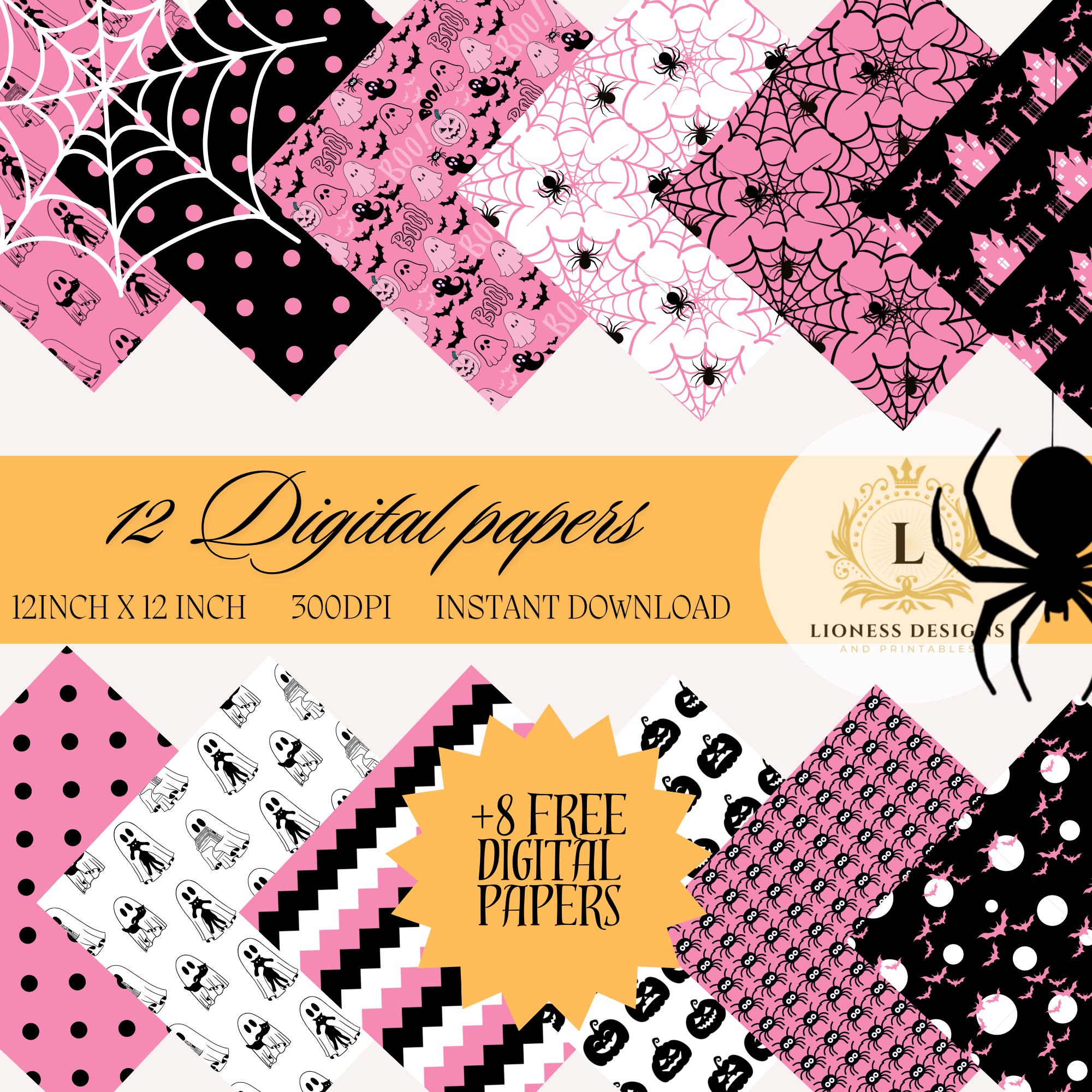 20 Seamless Halloween Themed Digital Papers, Seamless Commercial Use ...