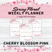 Cherry Blossom Weekly Planner Printable - Etsy
