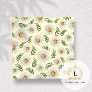 Daisy Seamless Digital Paper Pattern Multicolor Daisy Floral Pattern ...