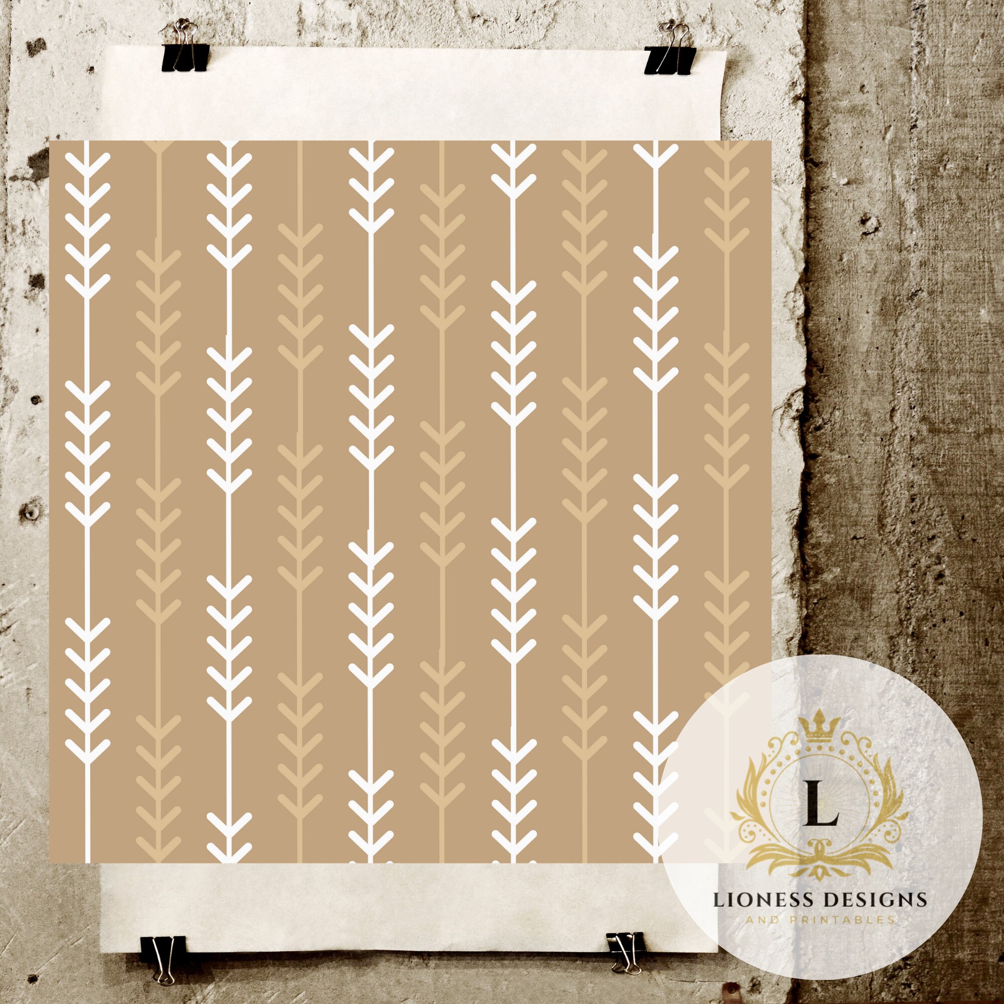 Arrow Neutral Digital Paper Pattern Arrow Pattern for Personal and ...