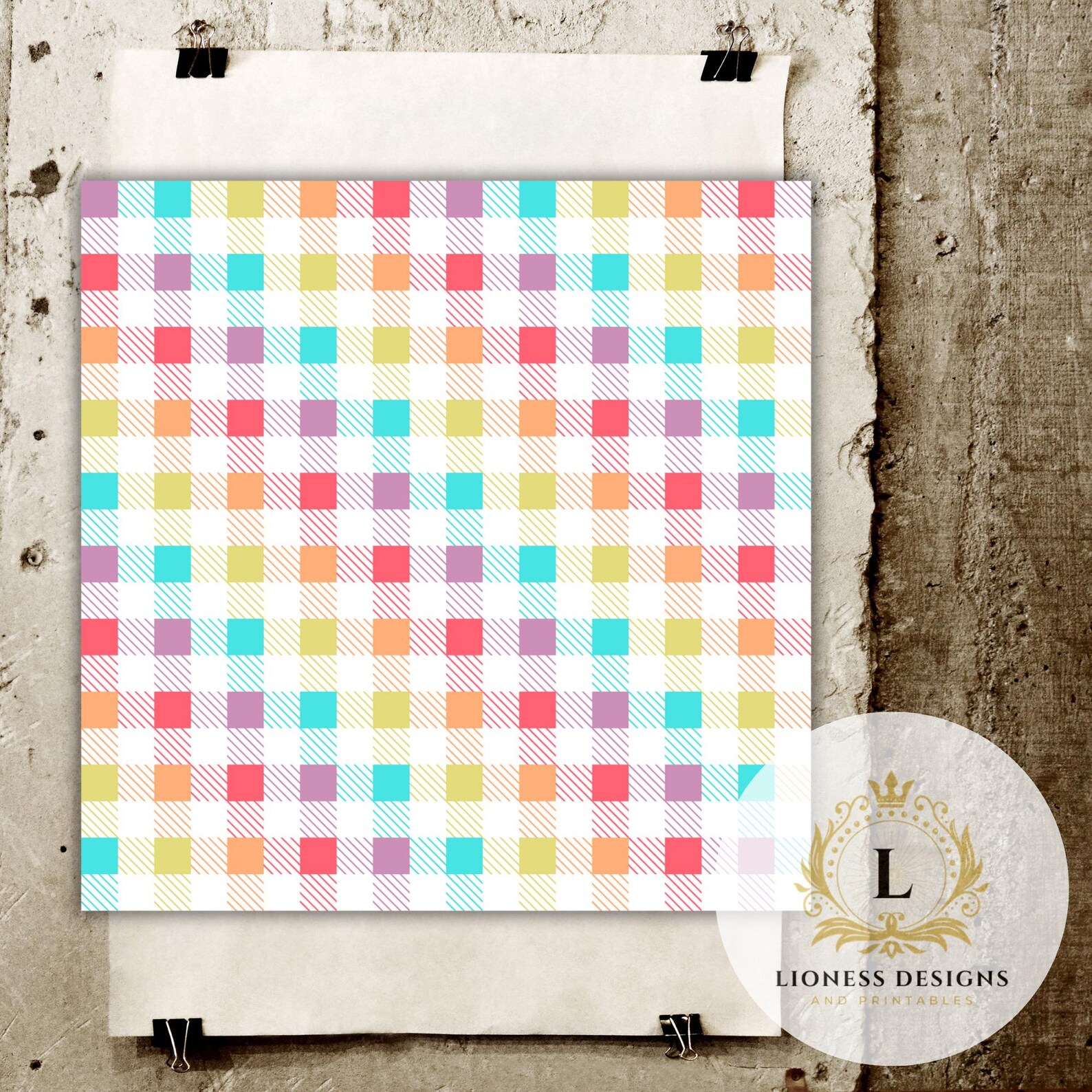 Pride Month Seamless Digital Paper Pattern - Rainbow Colored LGBTQ+ ...