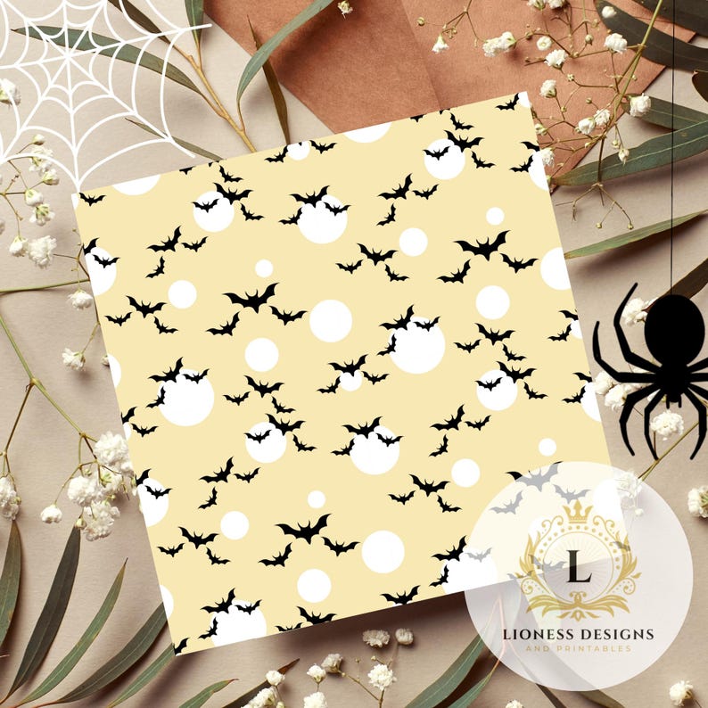 20 Seamless Halloween Themed Digital Papers, Seamless Commercial Use ...