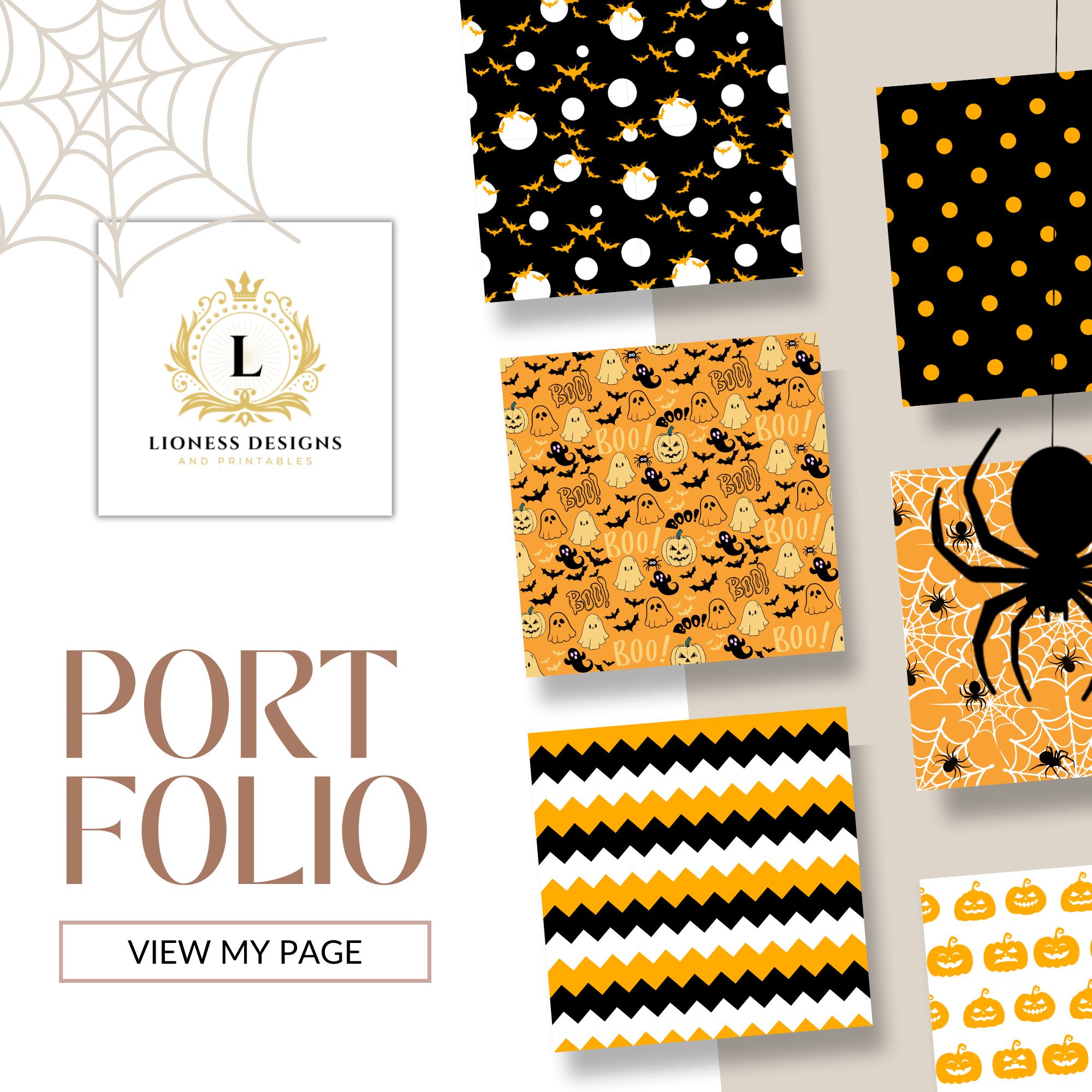20 Seamless Halloween Themed Digital Papers, Seamless Commercial Use ...