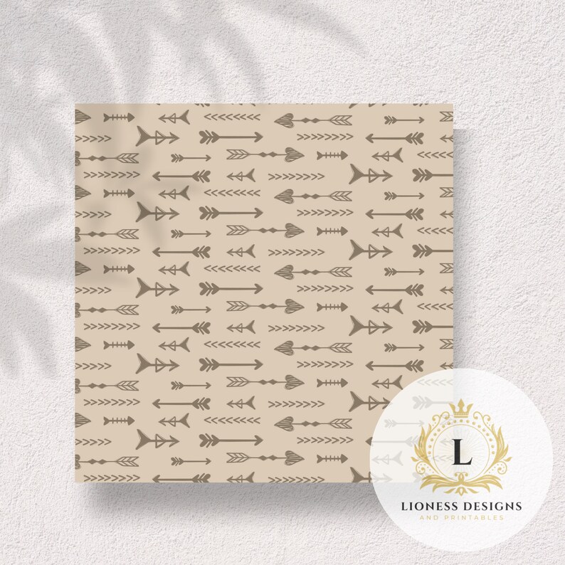Arrow Digital Paper: Neutral Pattern Scrapbooking (digital Download) - Etsy