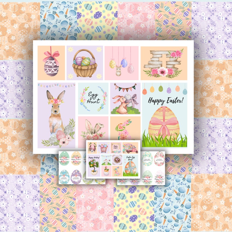 Easter Journal Stickers - Pastel - Etsy