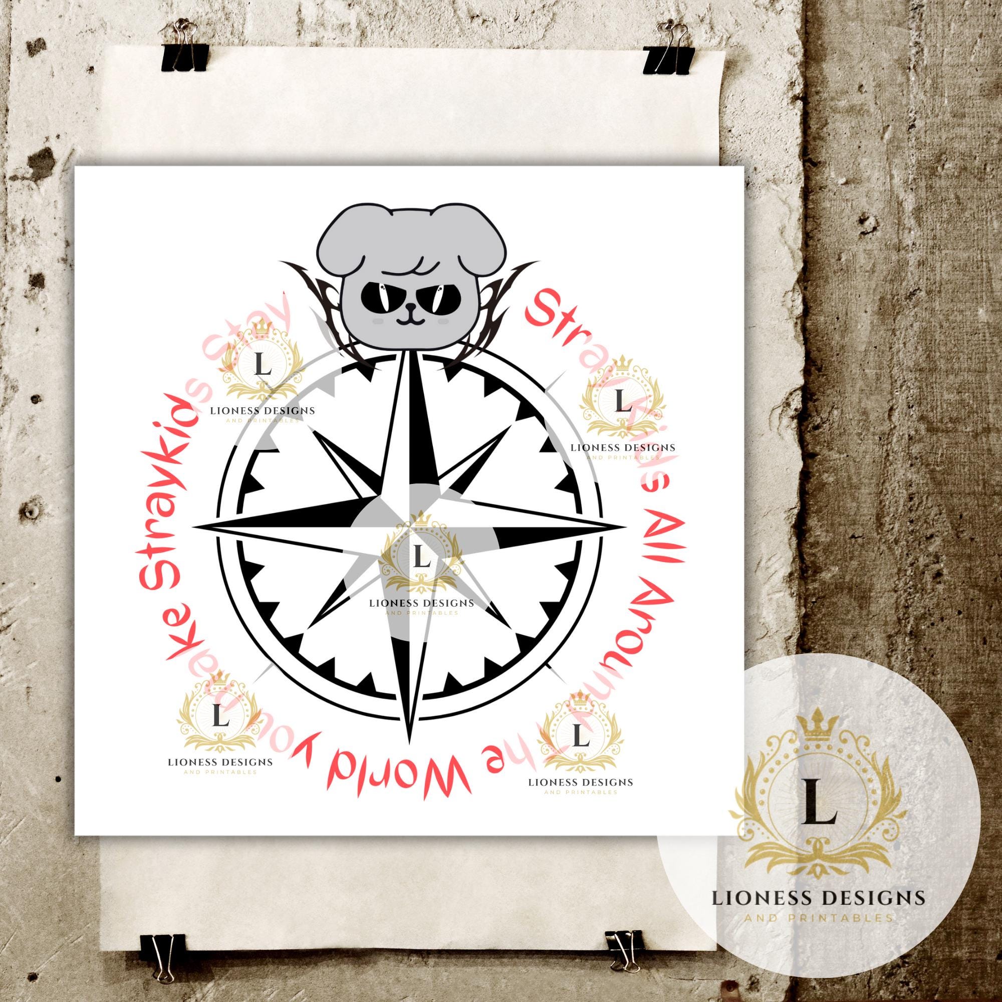 Evil Skzoo Compass T-shirt Designs: Stray Kids Kpop SVG PNG JPG Bundle ...