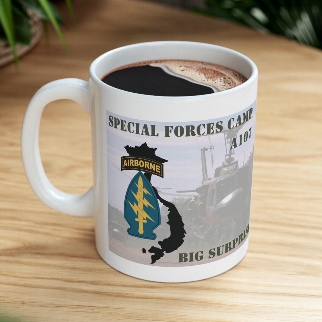 Special Forces Vietnam Camp A107 Ceramic Coffee Mug 11oz, Army, Vietnam ...