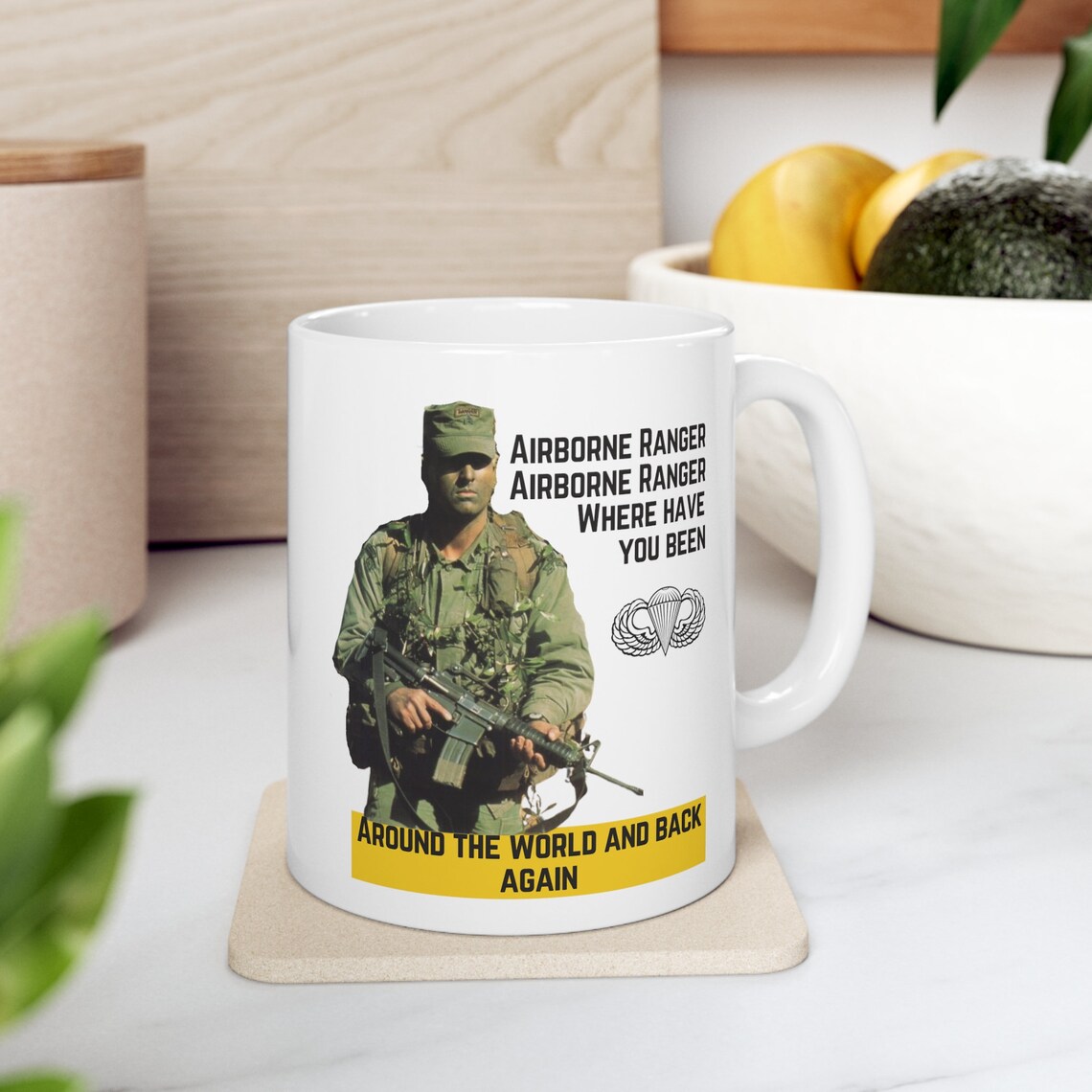 Airborne Ranger Fort Benning GA Ceramic Coffee Mug 11oz, Coffee Gift ...