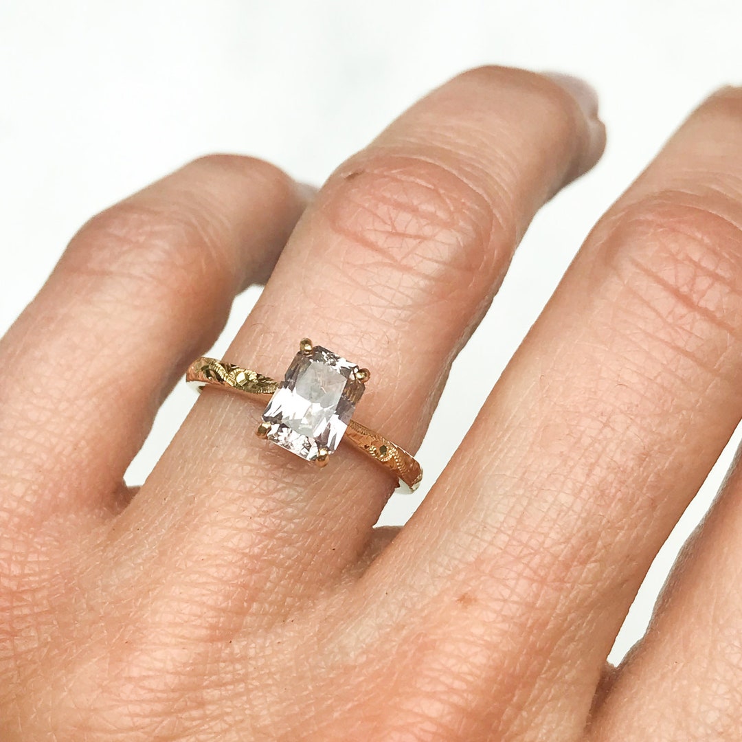 Fancy Athena Pink Emerald-cut Sri Lankan Sapphire Ethical Gold ...