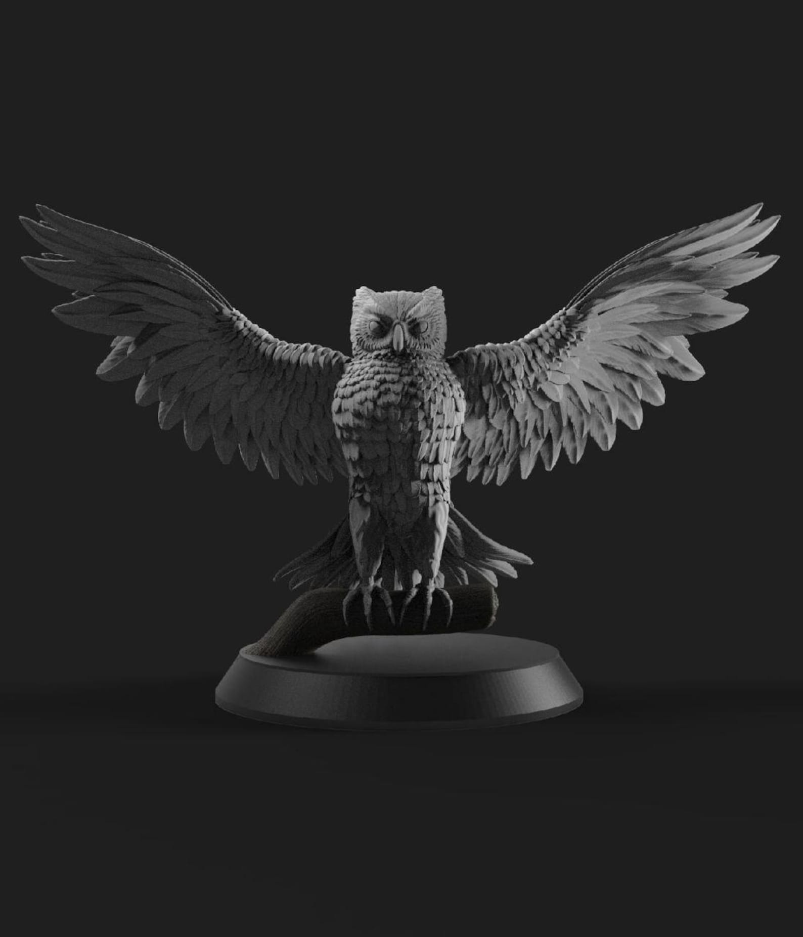 Owl Statue 3D STL File - 3D Design 3D Printer Owl Statue STL - Etsy