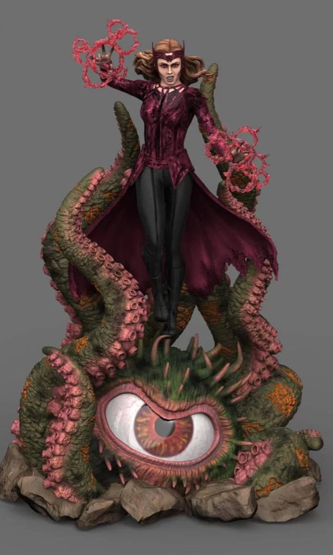 Scarlet Witch Statue 3D STL File - 3D Design 3D Printer Scarlet Witch ...