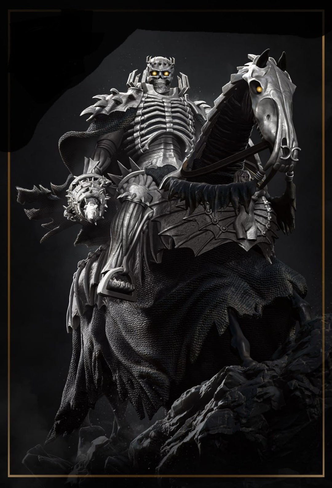 Skull Knight Figure 3D STL File - 3D Design 3D Printer Skull Knight STL ...