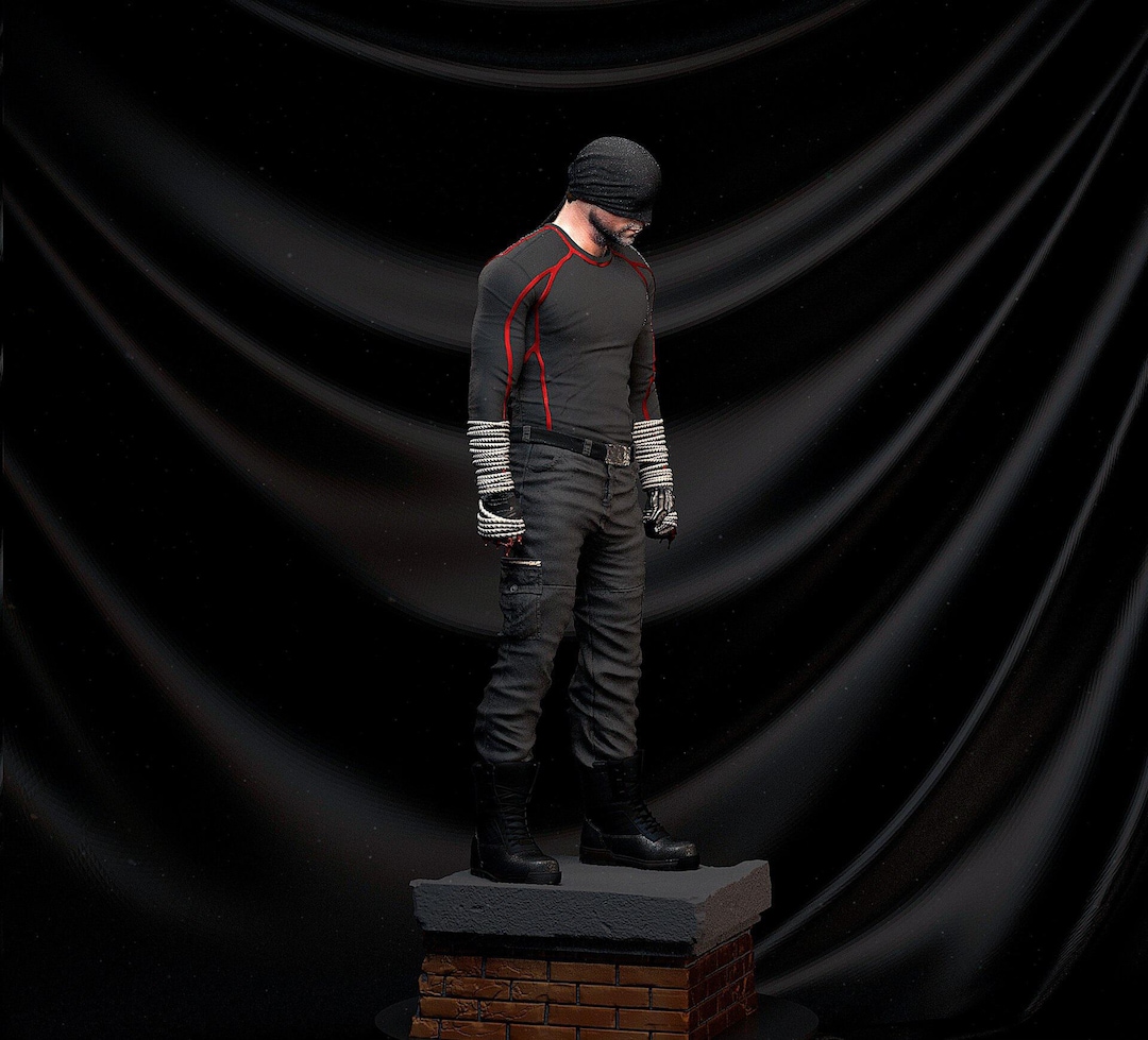 Daredevil Statue 3D STL File - 3D Design 3D Printer Daredevil Statue ...