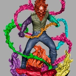 1-6 Scale Ghost Rider 3D STL File - 3D Design 3D Printer 1-6 Scale ...