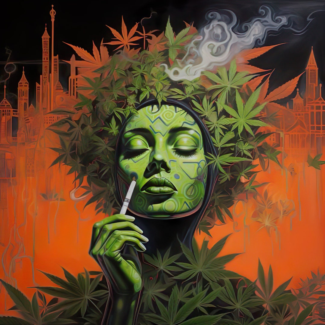 PRINTABLE INSTANT Download Art, Cannabis Art, Marijuana Art, 420 Art, Pot Art, Stoner Art, 420 ...