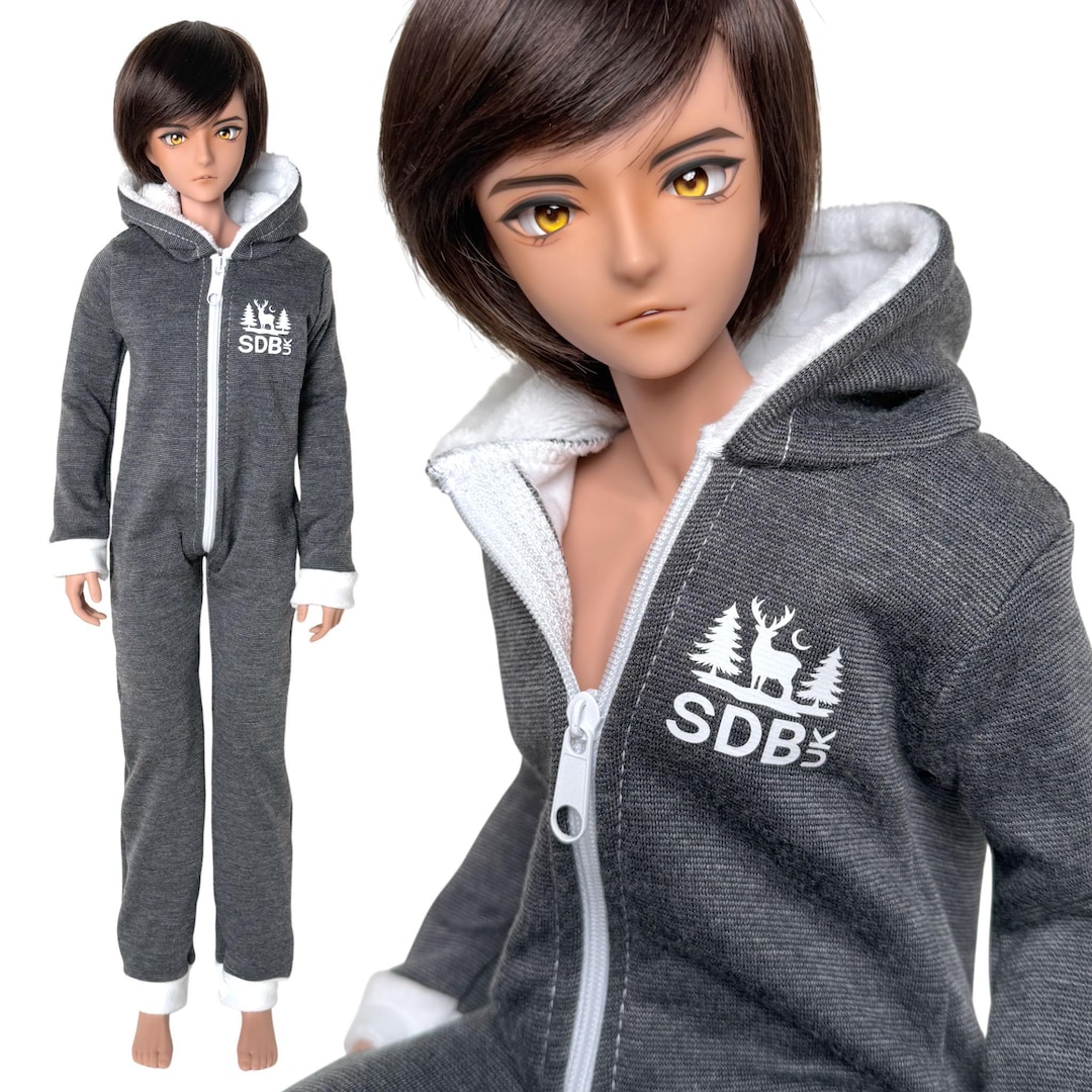 Smart Doll BOY ONESIE Grey CHOOSE Logo Holiday Winter Smartdoll Festive ...