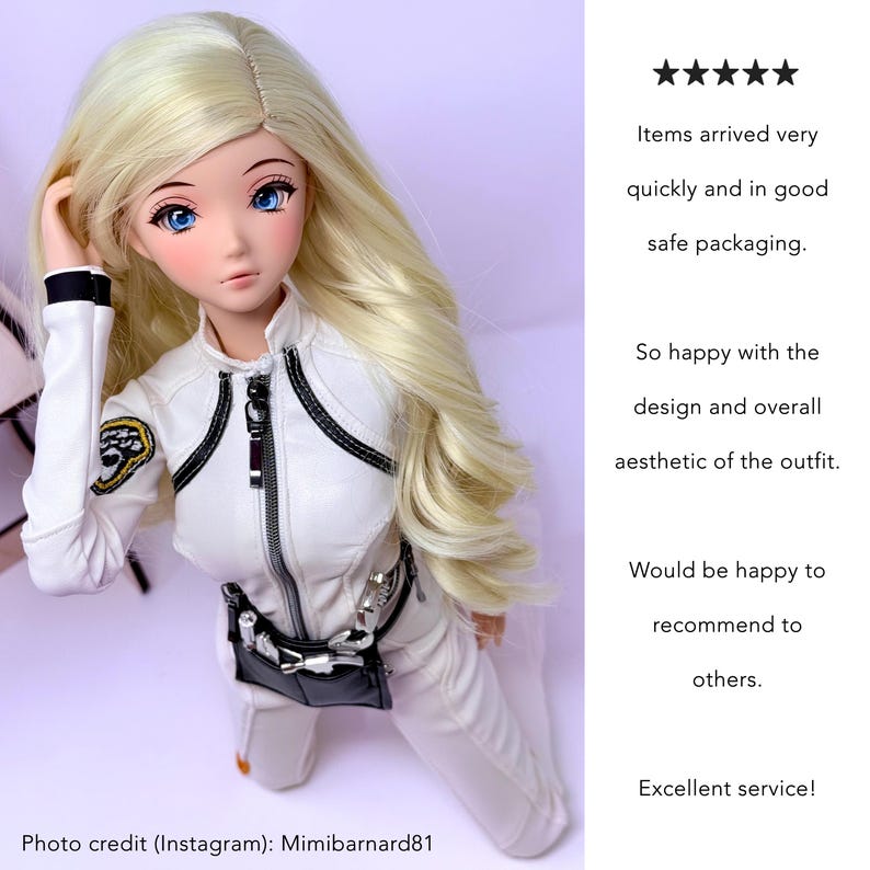 Smart Doll Solar Marine Jumpsuit Faux Leather Onesie All in One Piece ...